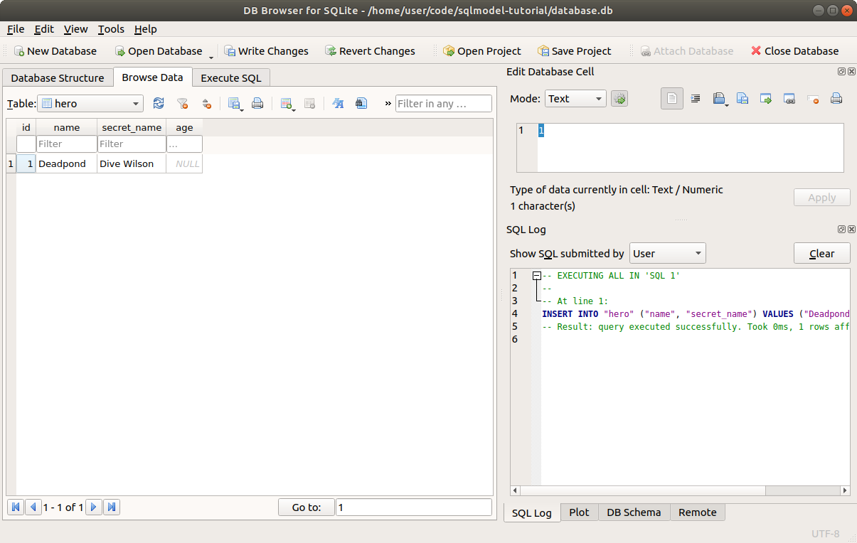 创建行 使用 Session Insert Sqlmodel Sqlmodel 中文